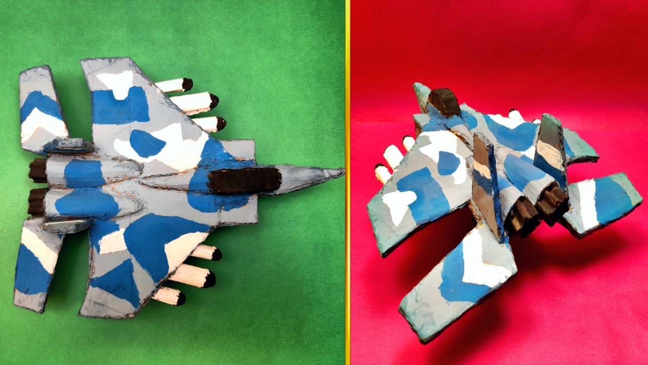 DIY/How to make jet cardboard/jet plane craft easy - YouTube