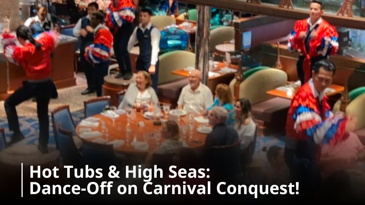 High Seas Adventures & Staff Dance-Off at Dinner on Carnival Conquest ...