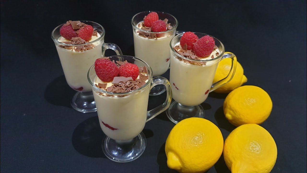 Lemon mousse cream pots inspired by Mary Berry - YouTube