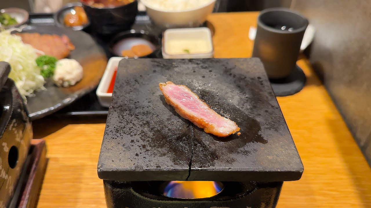 Japanese Hot Stone Beef Cutlet Restaurant - YouTube