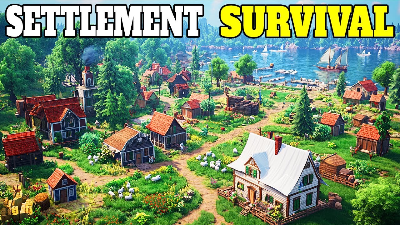 Building A VILLAGE In This EPIC City Builder Survival Game - YouTube