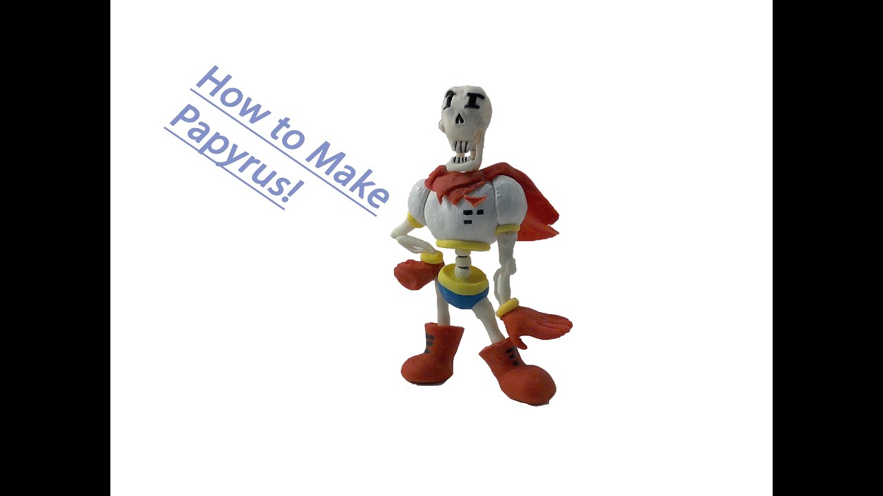 How to Make Papyrus From Undertale Out of Clay! - YouTube