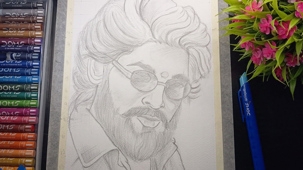 Pushpa 2 Allu Arjun drawing outline!! #pushpa #drawing #art #painting # ...