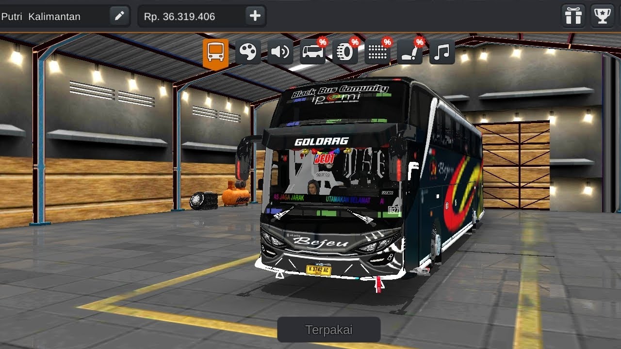 BUSSID SKINS LIVERY BEJEU B27 GOLDRAG | TRIP DI LUMAJANG - YouTube
