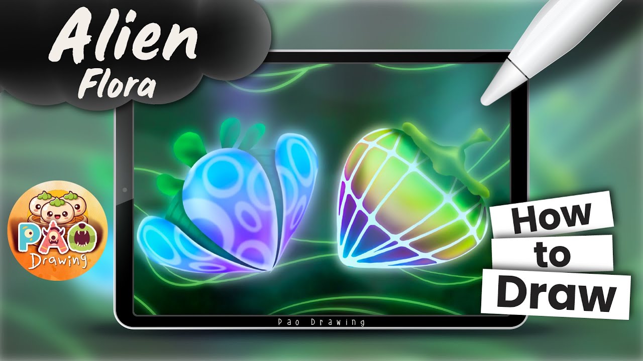 Glowing Alien Flora - Pao Drawing - YouTube