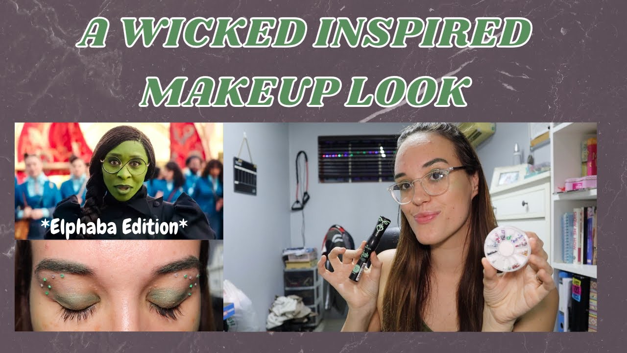 A WICKED Inspired Makeup Look *Elphaba Edition* - YouTube