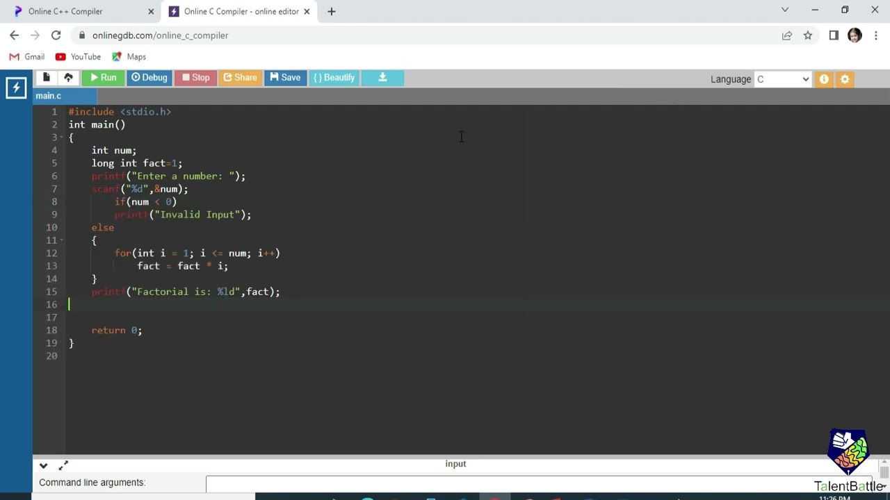 Write A Program To Calculate Factorial Of Number Using Java Program To