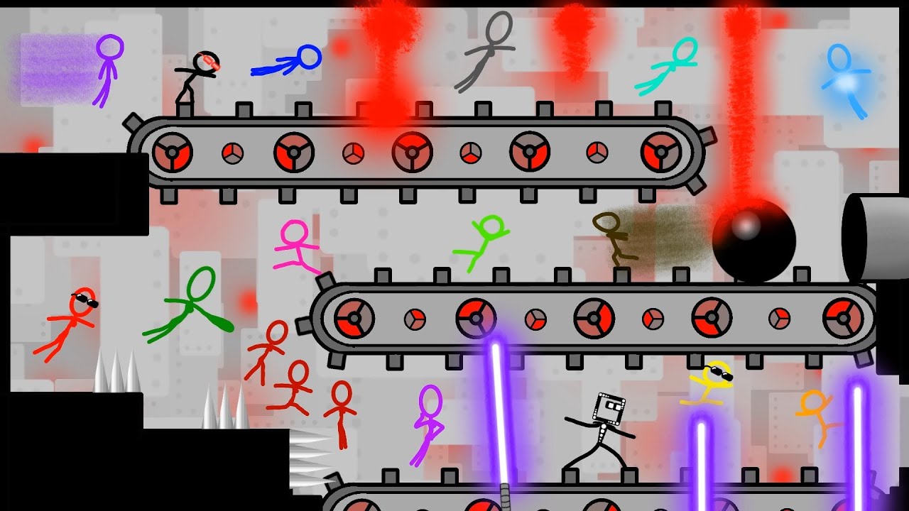The Stick Figures VS The Weapons Factory - YouTube