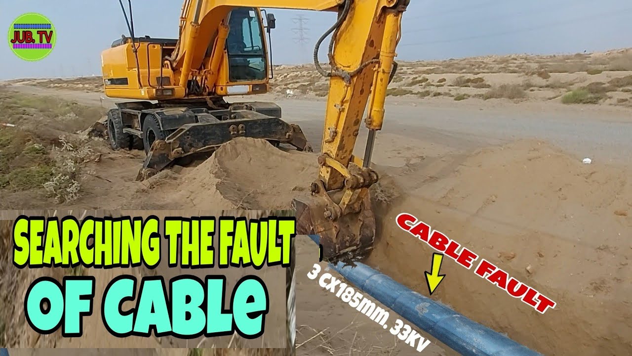 CABLE FAULT EXCAVATION USING BACKHOE - YouTube