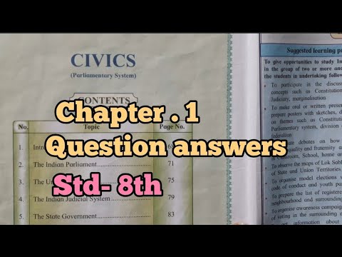 Std- 8th CIVICS , chapter 1 introduction in the Parliamentary System ...