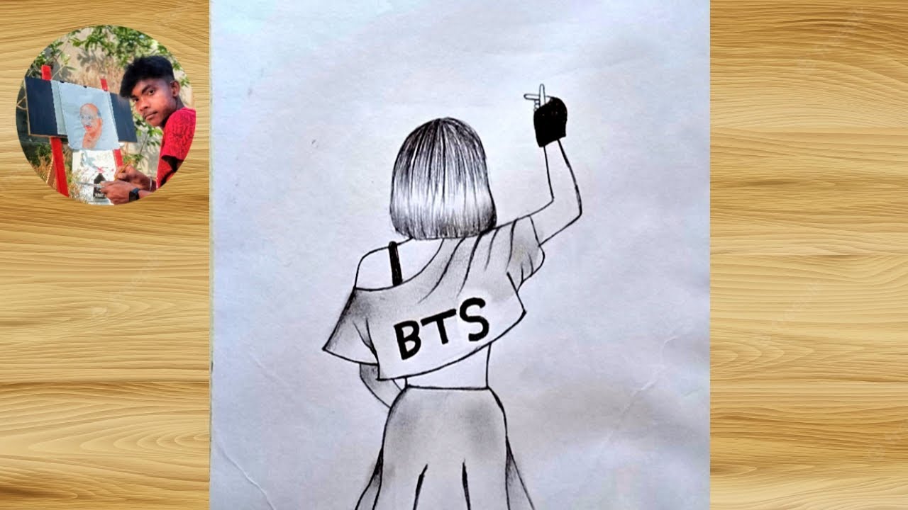 The Beginner's Guide to bts girl drawing | Girl drawing easy | pencil ...
