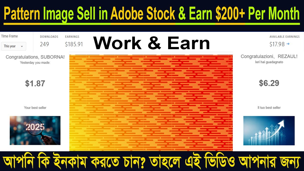 How to Create Pattern Image Sell in Adobe Stock & Earn $200+ Per Month ...