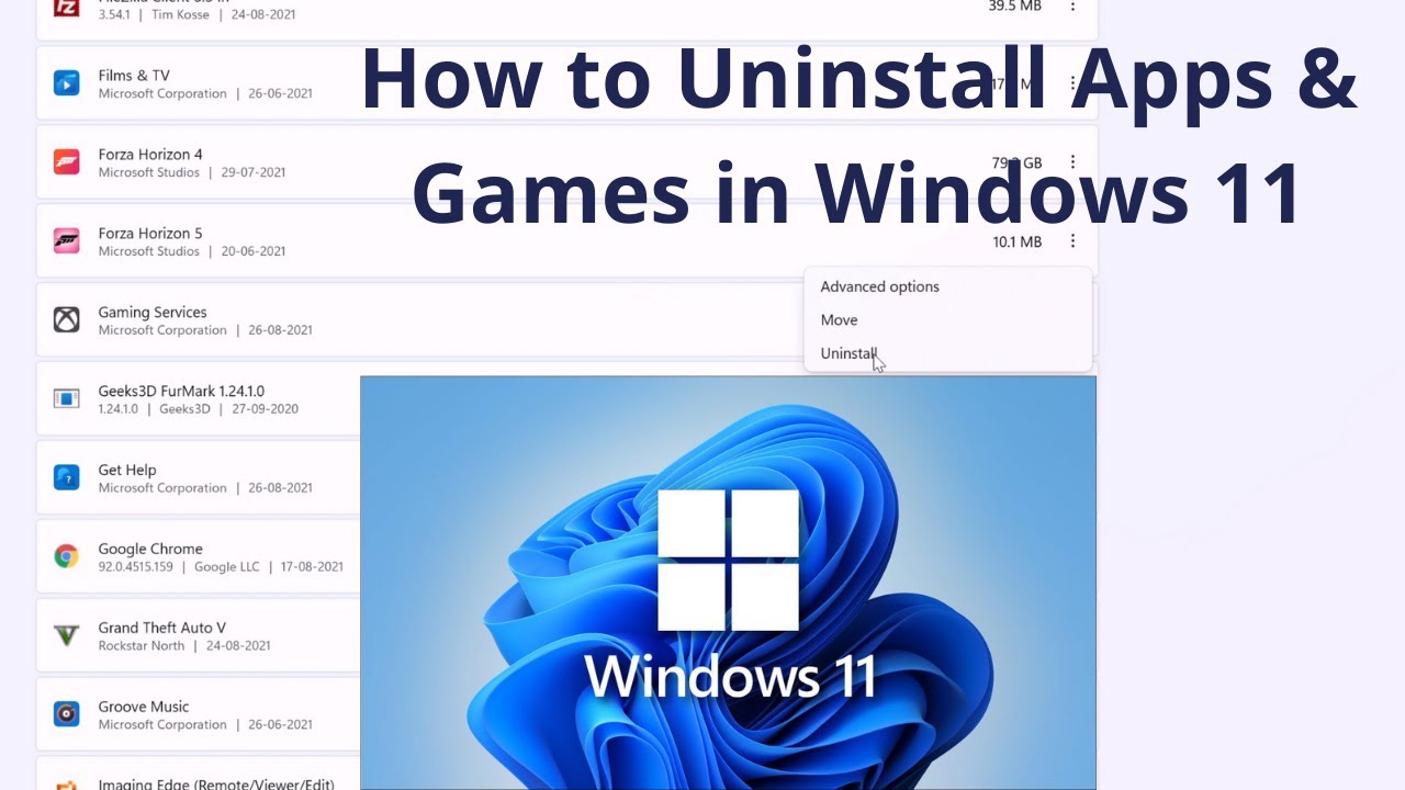 How to Uninstall Apps & Games in Windows 11? - Easy Method - YouTube