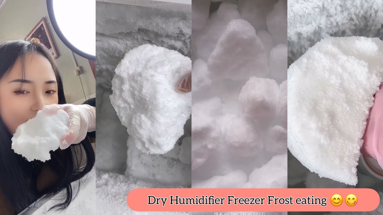 Frozen Freezer 😊driest Humidifier Fluffy Freezer Frost Eating 😋😍soft