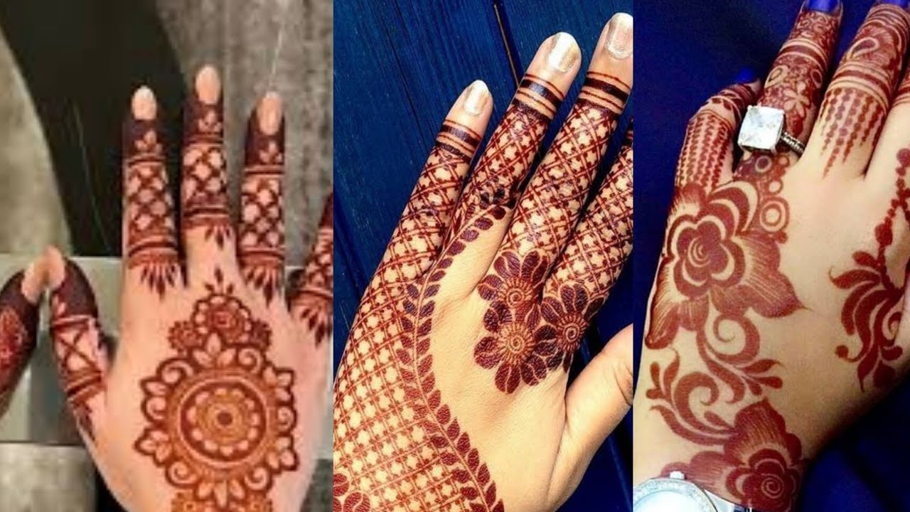 simple mehndi design beautiful mehndi design front and back mehndi ...