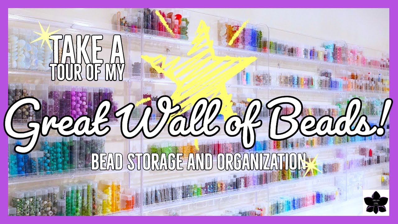 Bead Storage and Organization on the "Great Wall of Beads!" - YouTube