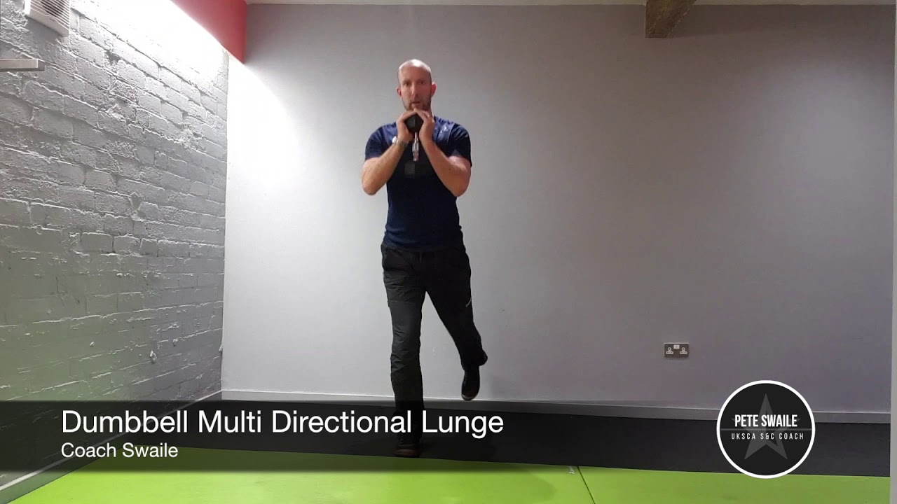 Dumbbell Multi Directional Lunge - YouTube