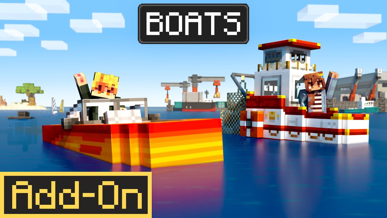 The BEST BOATS ADDON Ever Created for Minecraft Bedrock Edition in ...