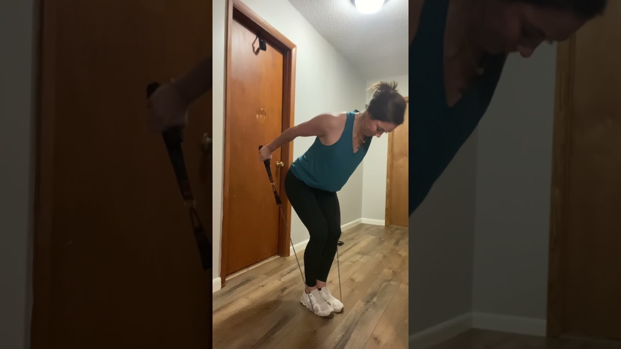 Resistance band- Tricep kick back - YouTube