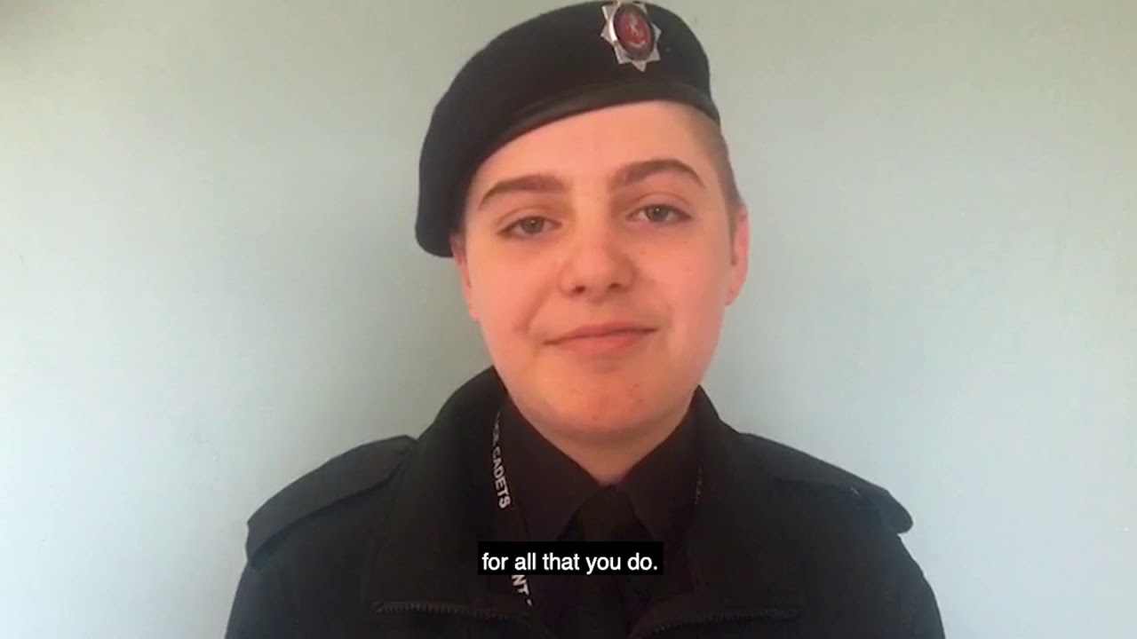 Kent Police cadets thank frontline workers - YouTube