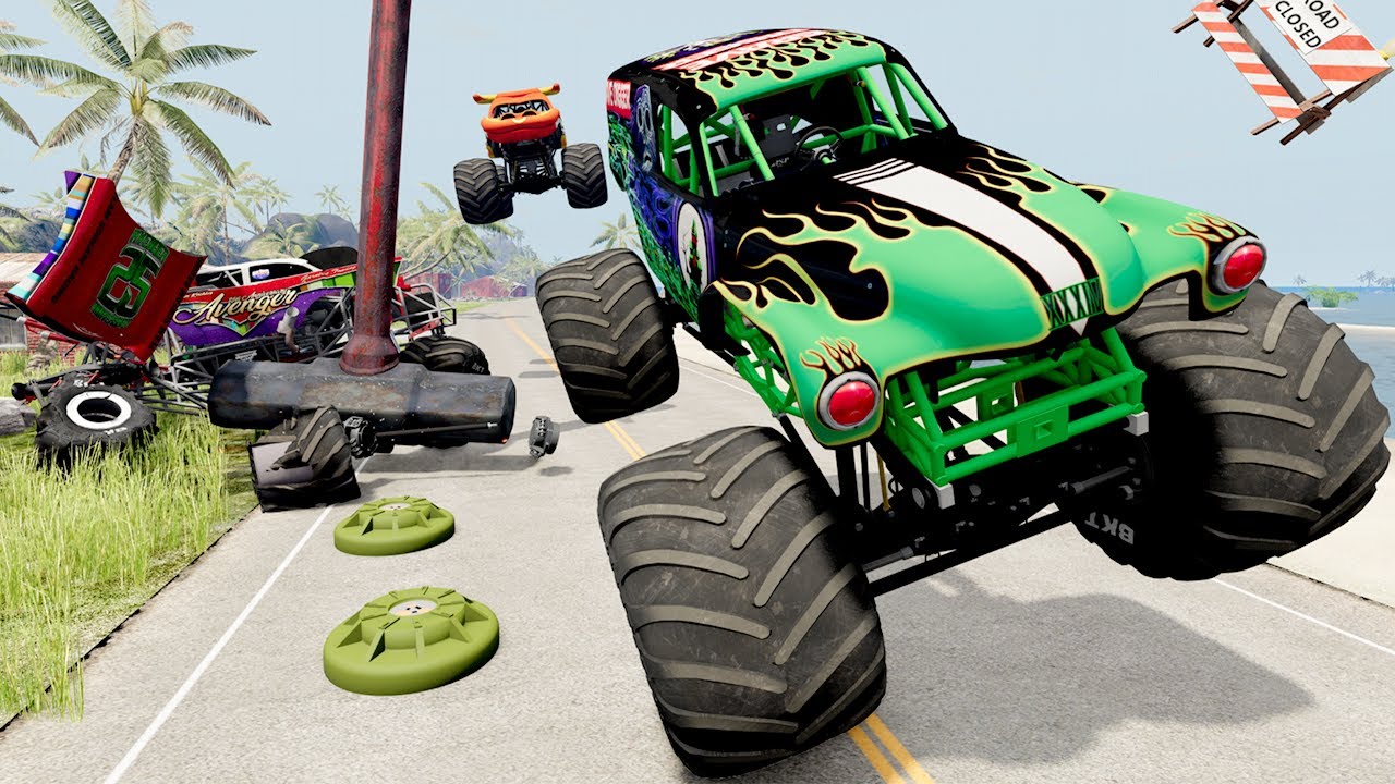 Insane Obstacle Course High Speed Jumps and Crashes #36 - BeamNG Drive ...