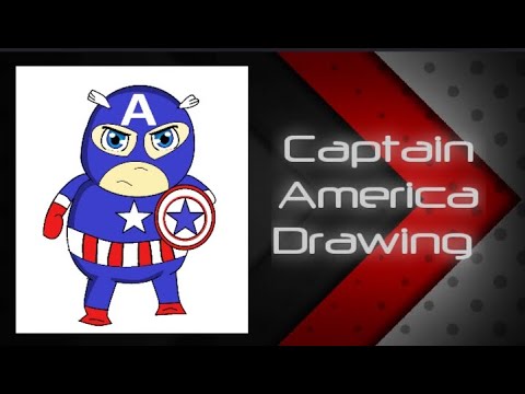 How to draw /Captain America / on computer / using MS paint - YouTube