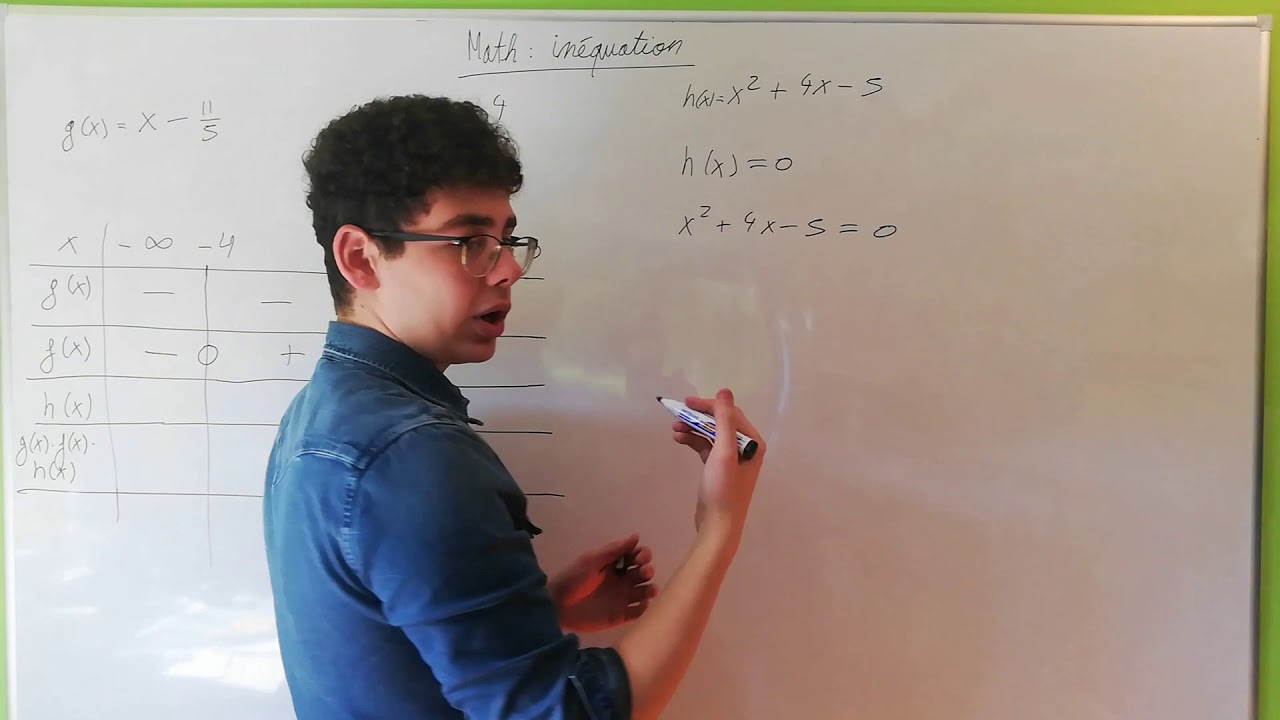 Tableau de signe + inequations exercises - YouTube