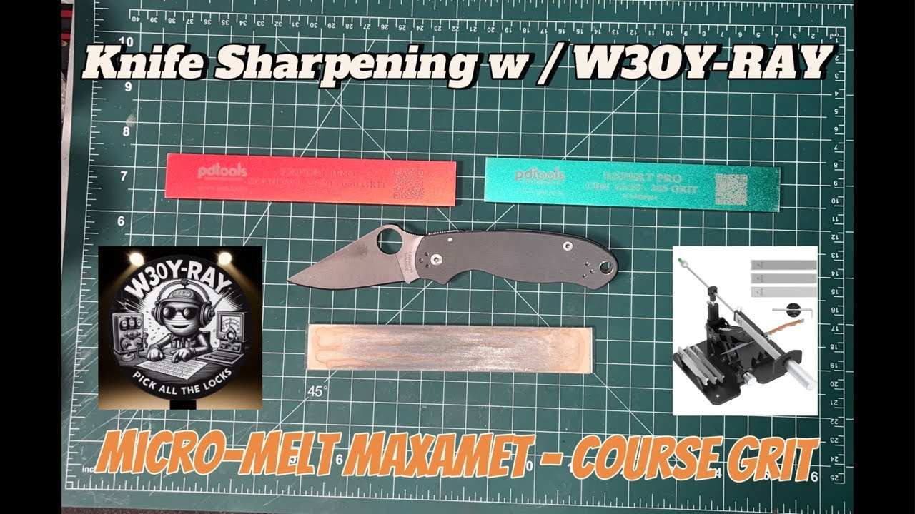 Knife Sharpening w/ W3OY-RAY. Micro-Melt Maxamet. - YouTube