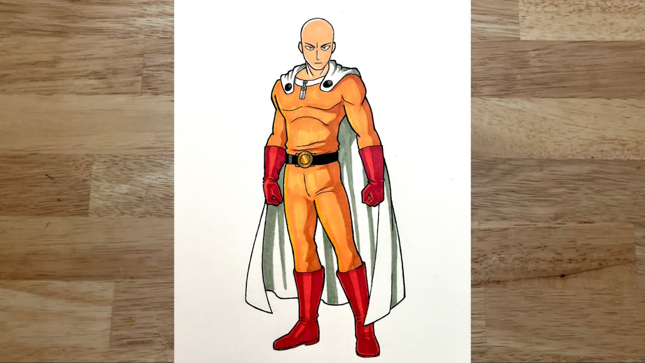 How to draw Saitama ( One-Punch Man ) - YouTube