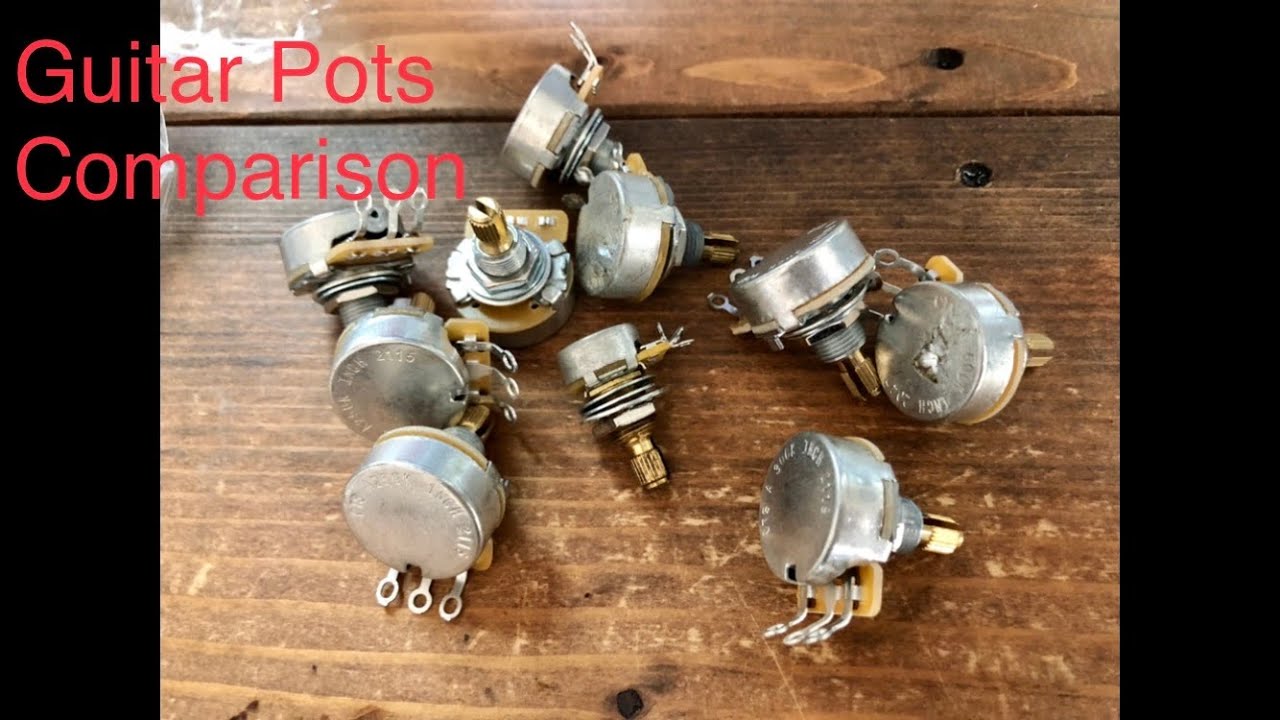 Guitar Pots comparison CTS 250kΩ/ 250kΩ mini/ 300kΩ/ 500kΩ #CTS # ...