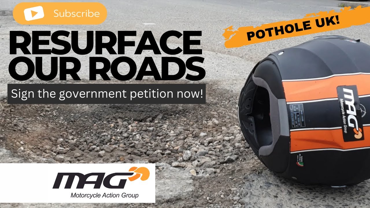 UK Pothole Epidemic - Resurface Our Roads #potholes #motorcycles - YouTube
