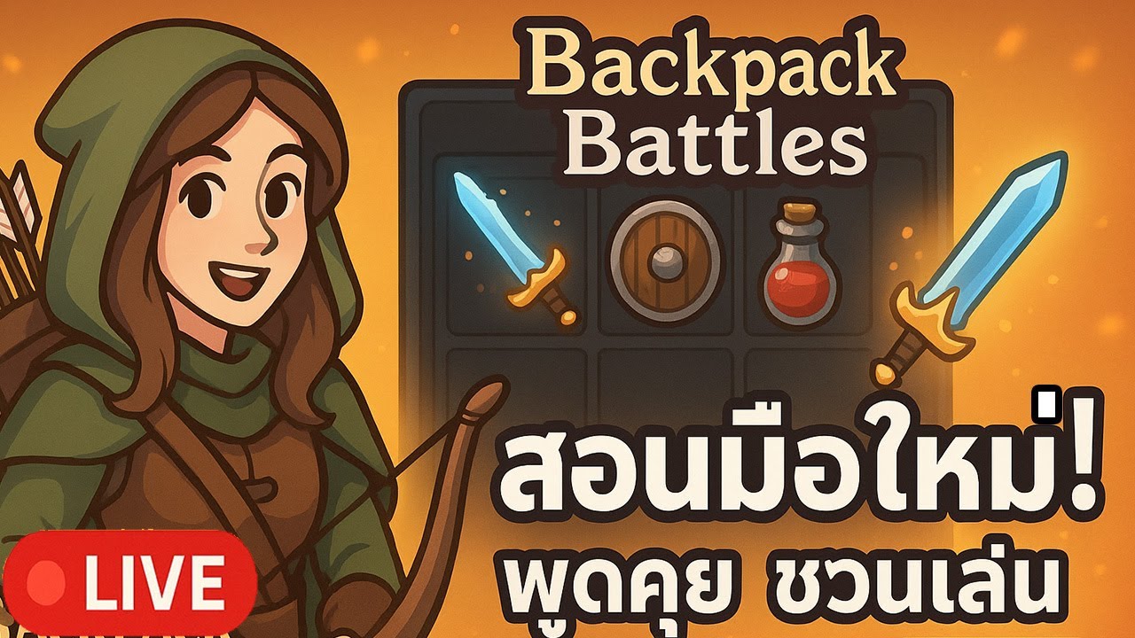 LIVE -- Backpack Battles สอนมือใหม่ 📌 - YouTube