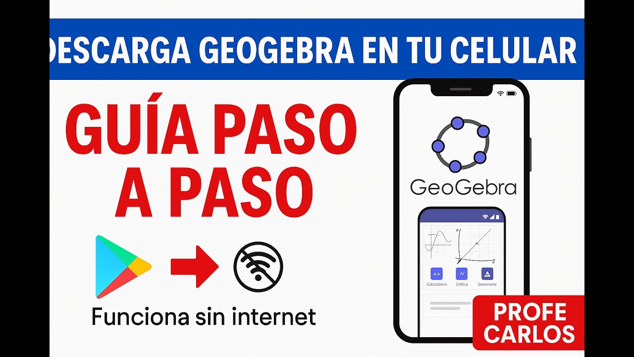 Cómo descargar la aplicación geogebra en el celular se muestra el ...