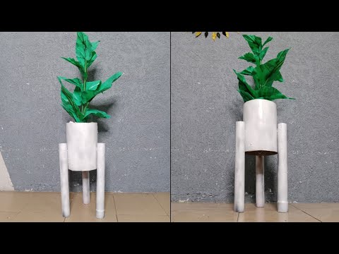 modern look flower vase made with PVC pipes - YouTube