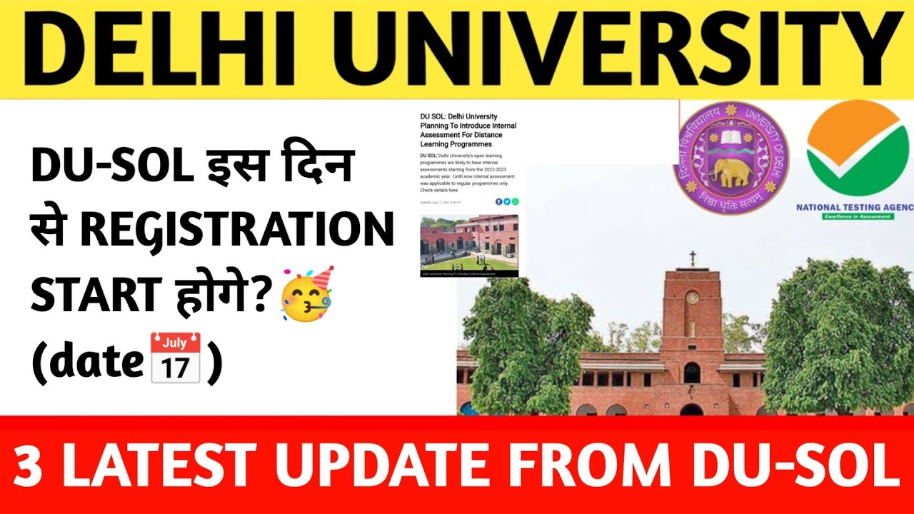 du sol admission 2022 start date | sol admission kab start honge | Du ...
