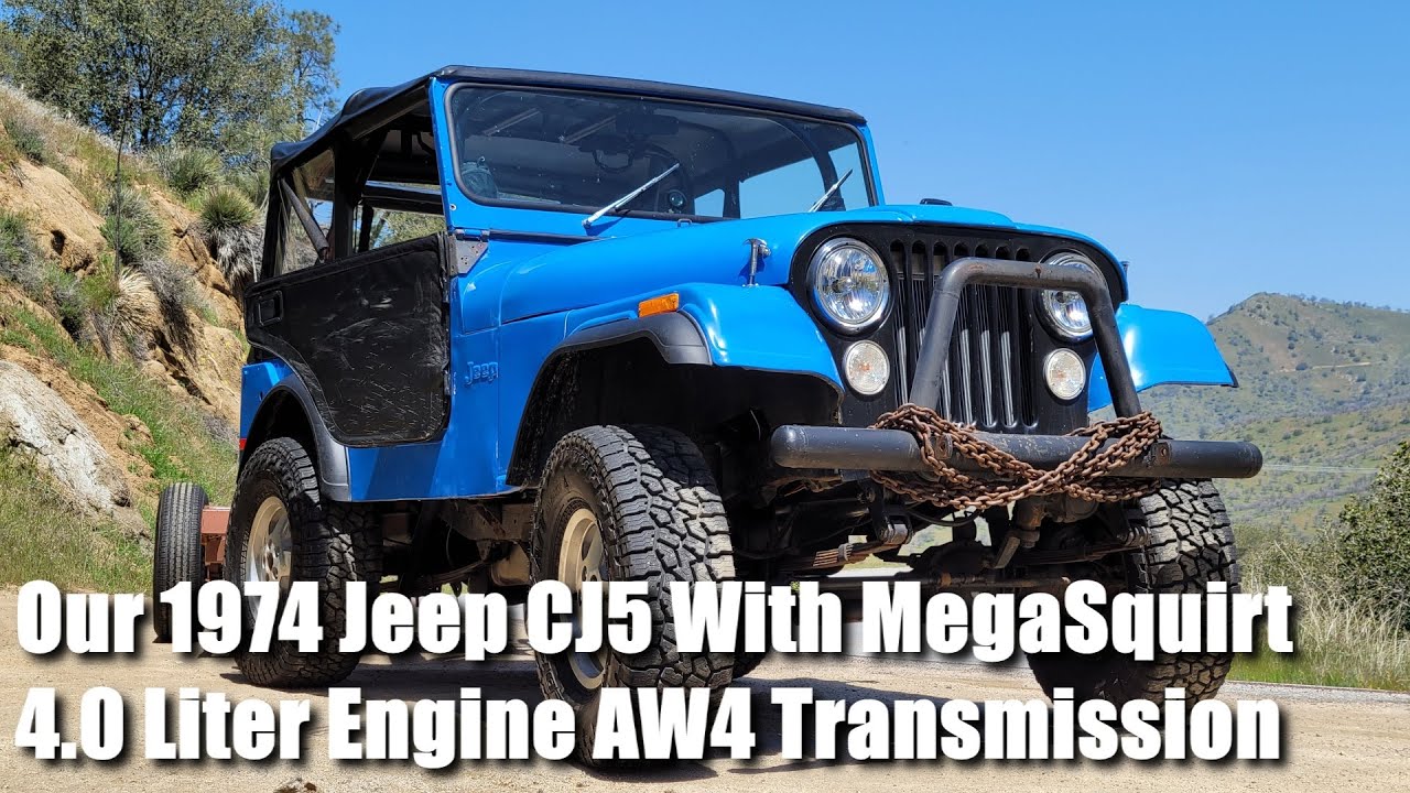 Our 1974 Jeep CJ5 With MegaSquirt 4 Liter AW4 Auto - YouTube