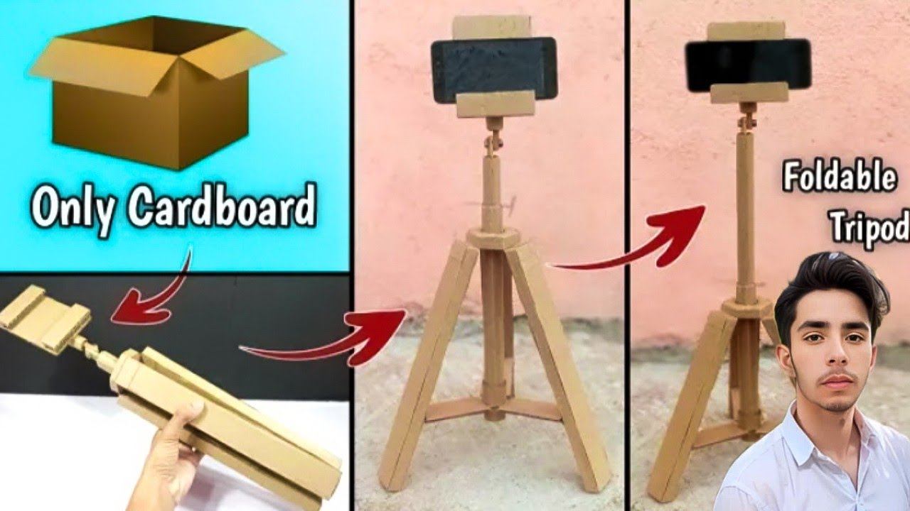 How to Make Foldable Tripod With Cardboard Make Easy At Home/Homemade ...