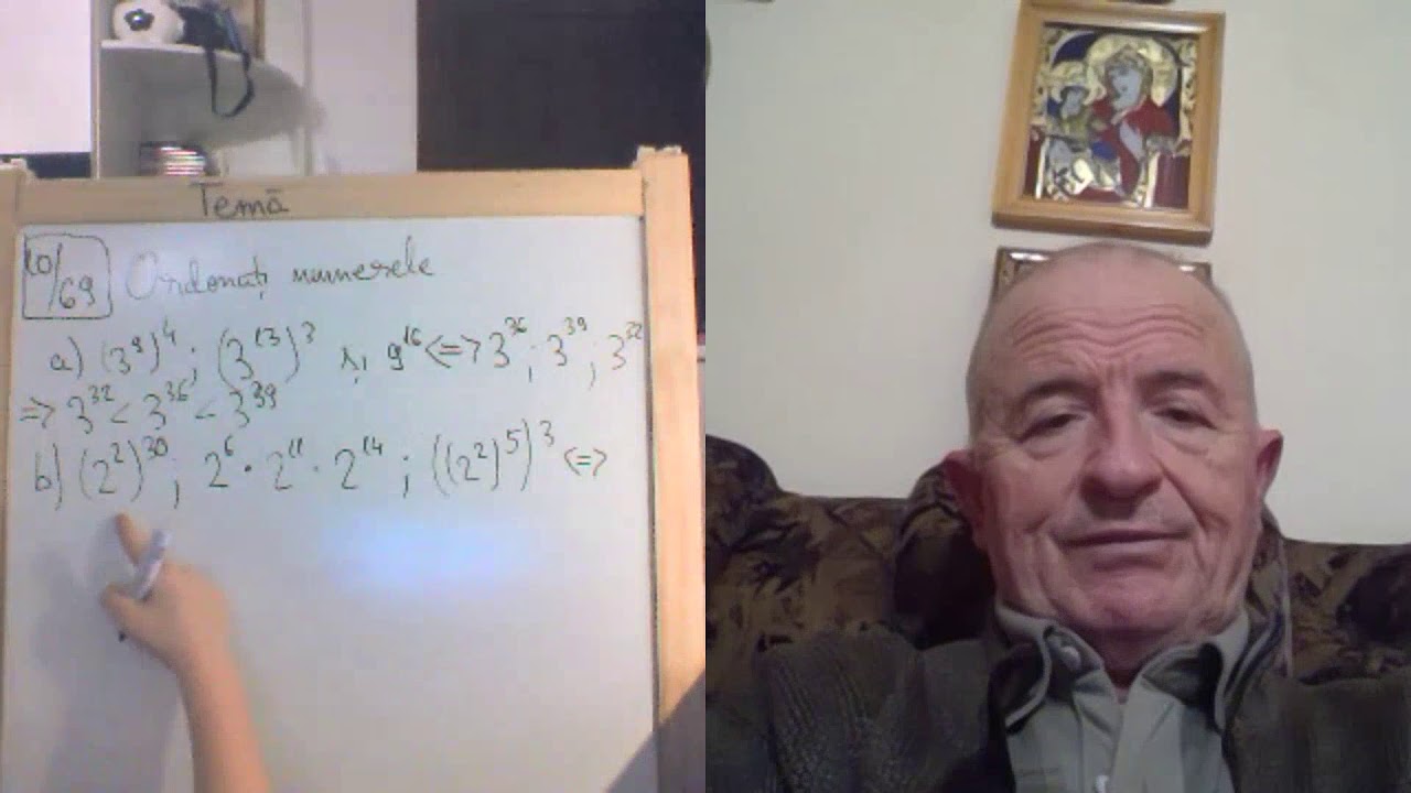 Lectia 1871 Clasa 5 - Compararea puterilor cu baze si exponenti ...