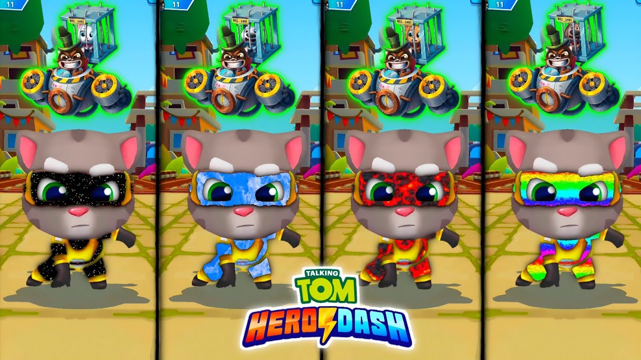 Talking Tom Hero Dash : Super Tom Mix Design Suits & Saving The All ...