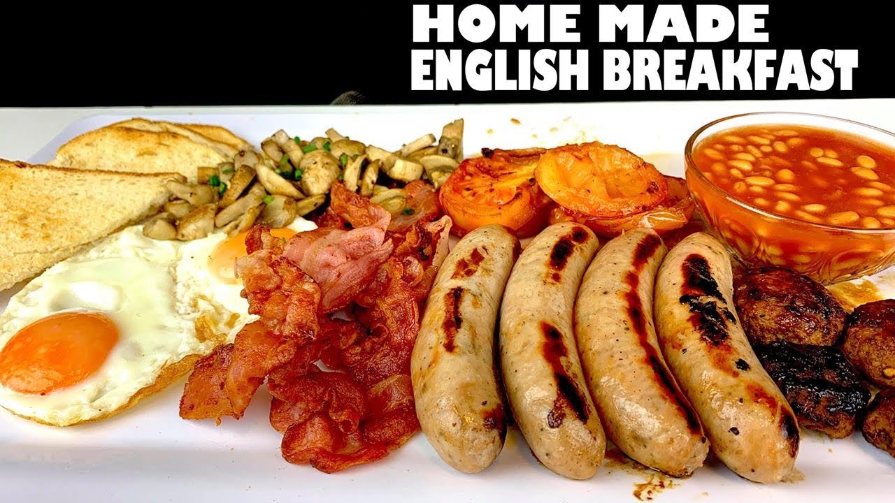 MASSIVE ENGLISH BREAKFAST FEAST HOME MADE-MUKBANG - YouTube