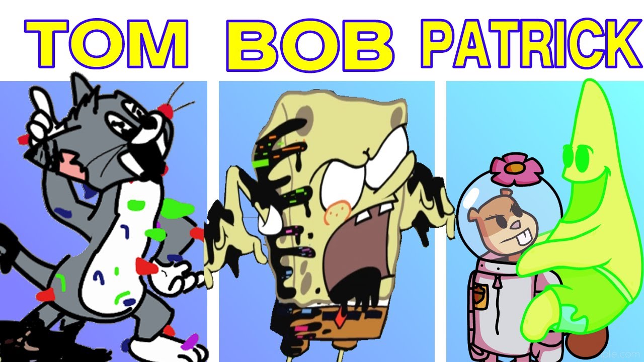 Friday Night Funkin' Pibby Tom & Corrupted Spongebob & Patrick (FNF Mod ...