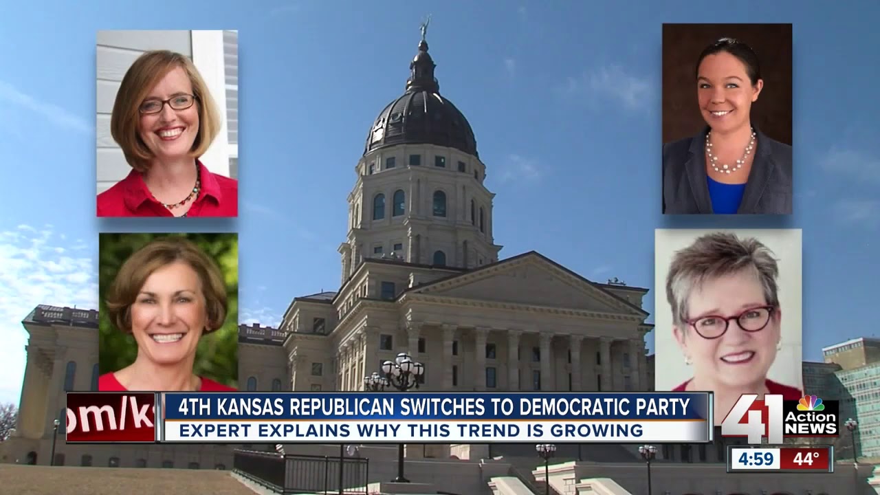 Another Kansas Republican switches to Democratic party - YouTube