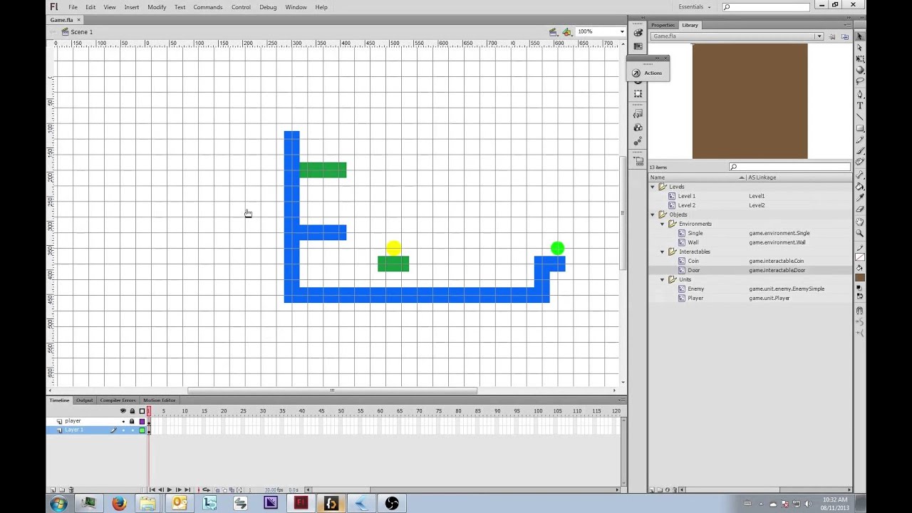 Adobe Flash: Tutorial 05: Enemies and Animations with Level Loading ...