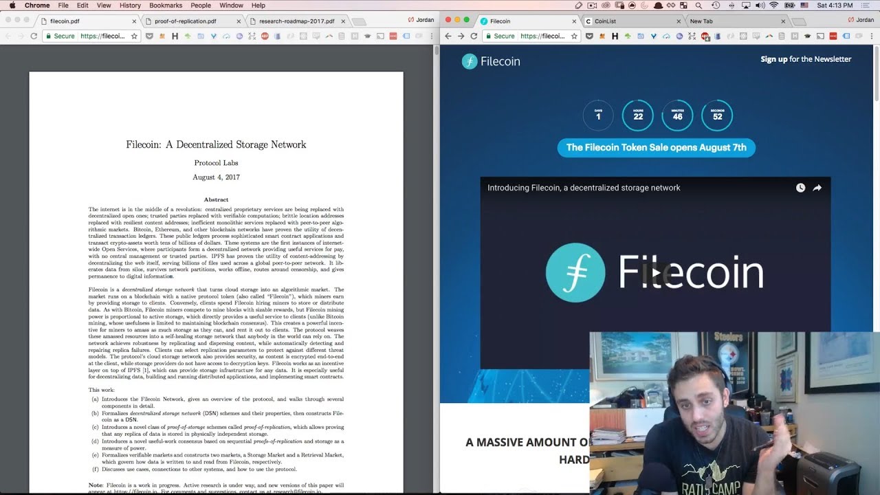 Filecoin | White Paper Breakdown and Token Sale Analysis - YouTube