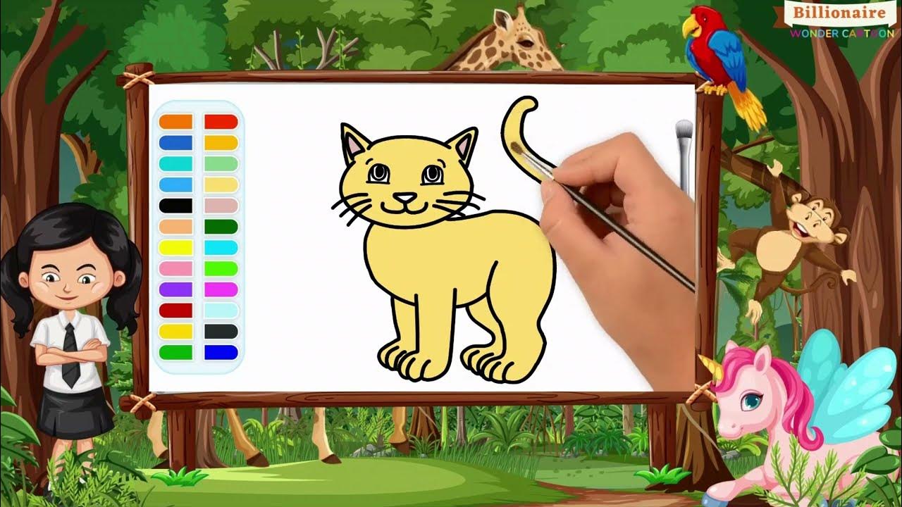 LEARN HOW TO DRAW A CUTE BABY KITTEN | DRAW AND COLOR CAT STEP-BY-STEP ...