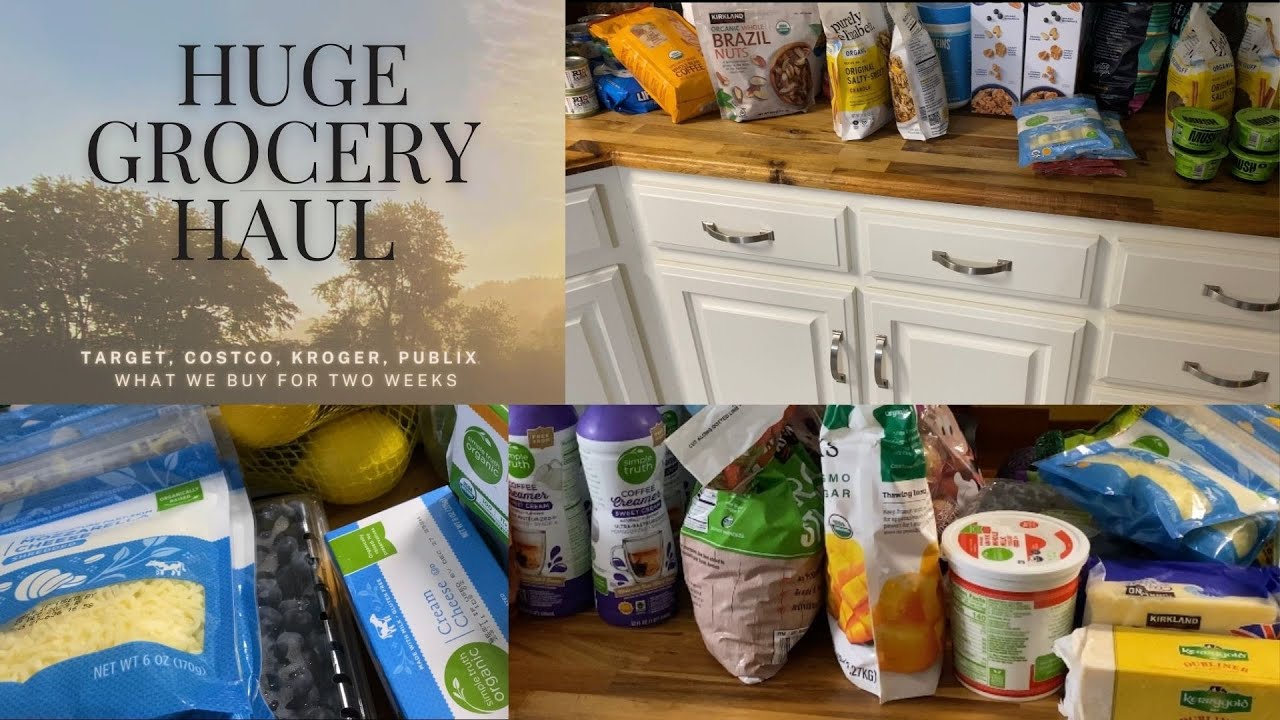 Two Week Grocery Haul: Costco, Target, Kroger, and Publix - YouTube