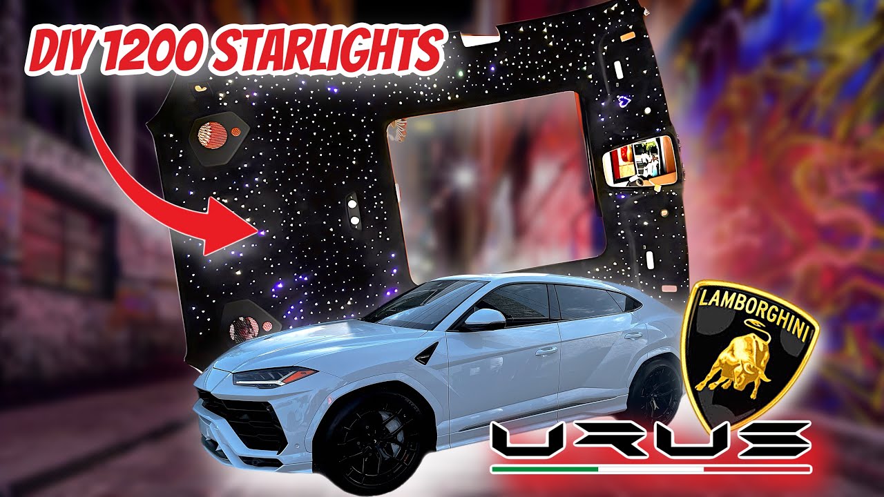 HOW TO INSTALL FIBER OPTIC STARLIGHTS INTO A LAMBORGHINI URUS!!! (EASY ...
