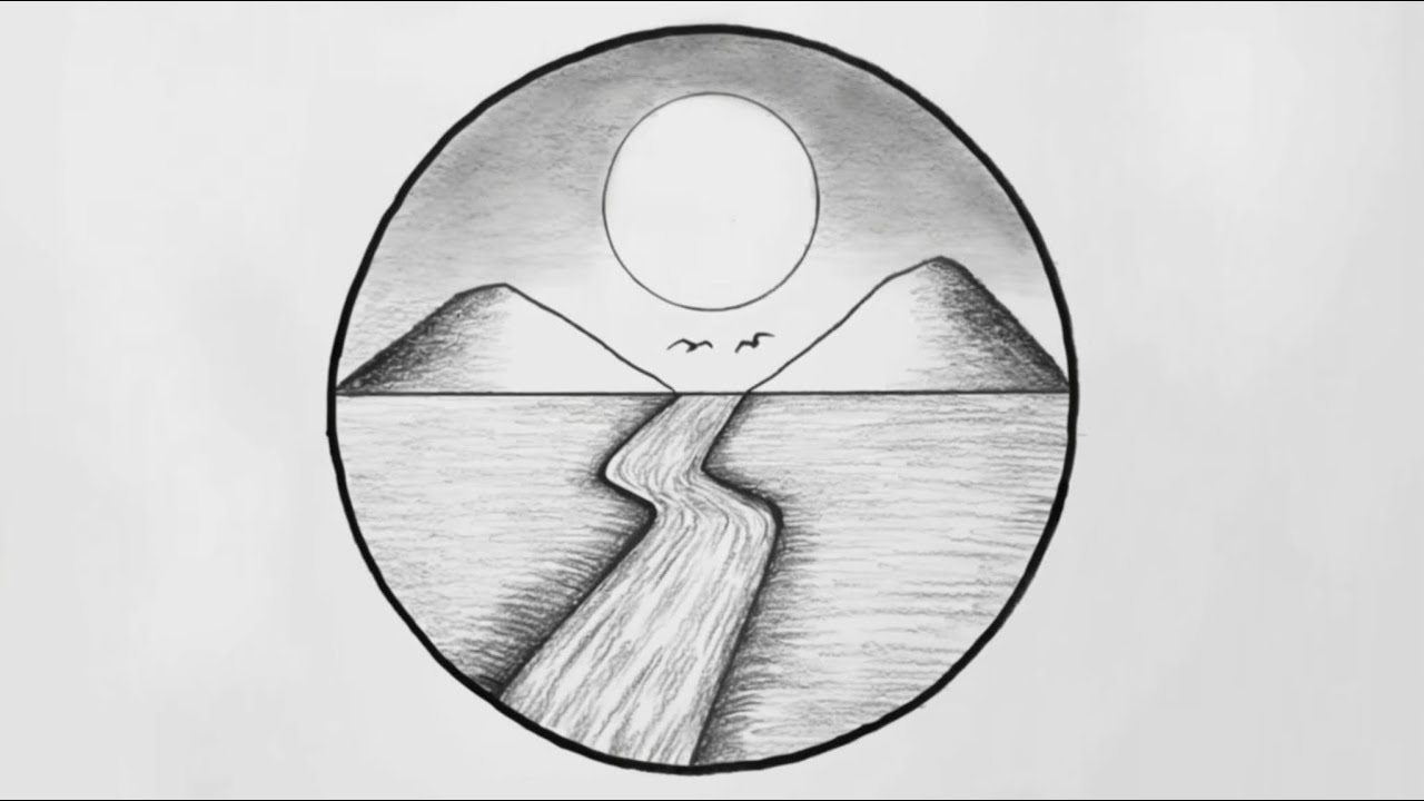 Sunlit Path: Pencil Sketch - YouTube