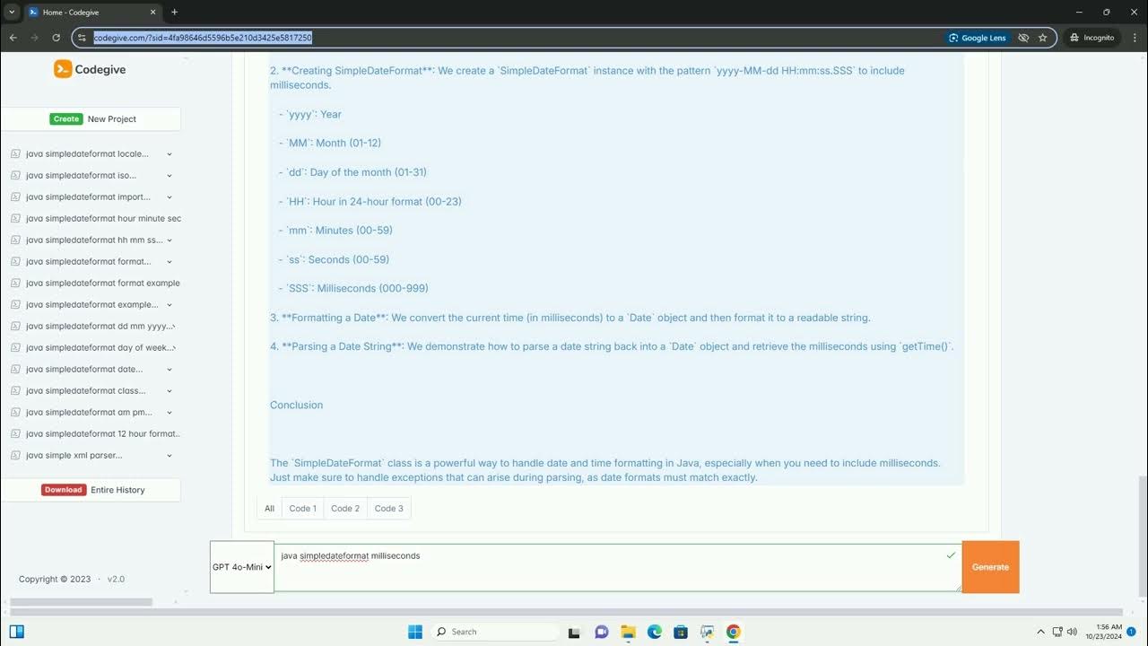 java simpledateformat milliseconds - YouTube
