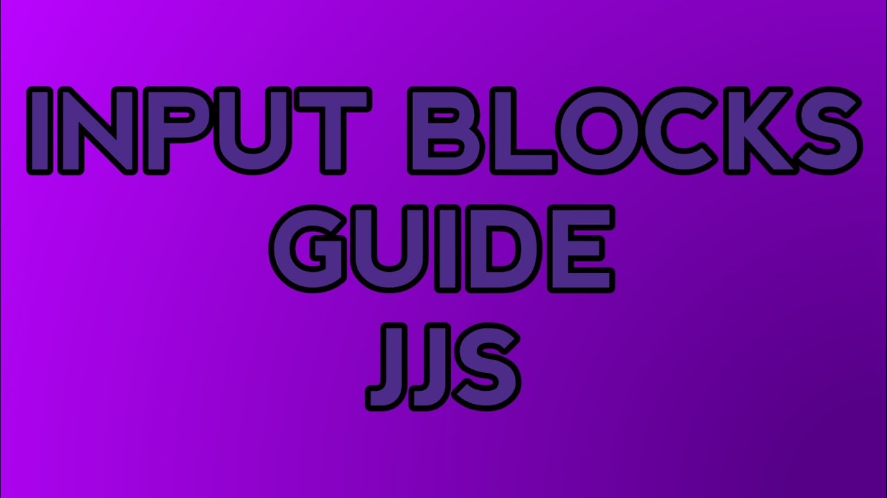 Build Mode Guide - Part 1: Input Blocks | Roblox: Jujutsu Shenanigans ...
